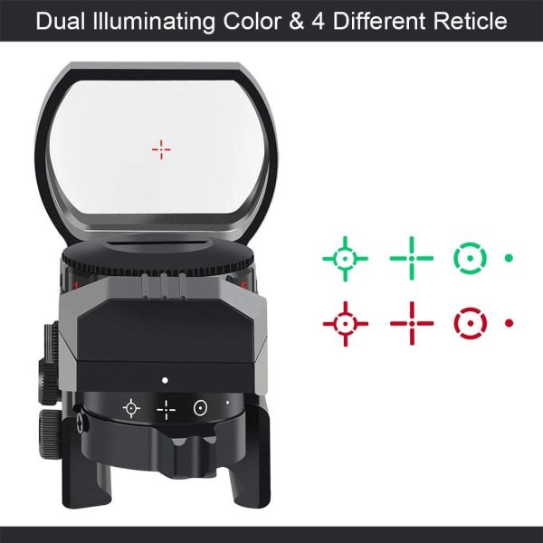 Quality Compact 22x33mm Red Dot Reflex Sight With 4 Reticle Shockproof for sale