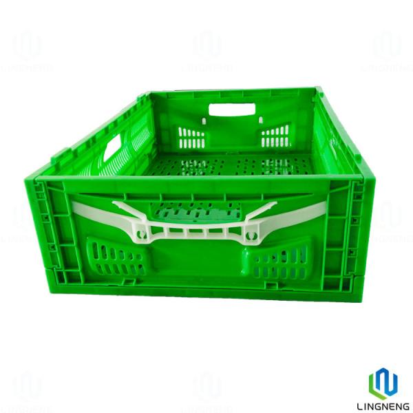 Quality Fruit / Vegetable 36L Folding Crate Box Plastic Collapsible Storage Crate With for sale