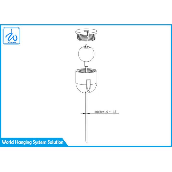 Quality Spherical Pendant Light Mounting Kit , Self Tapping Screw Diy Hanging Light Kit for sale