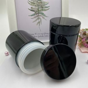 Quality 100ml Empty Food Grade Black Protein Powder Bottle Sport Nutrition Supplement for sale