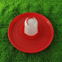 Quality Lightweight Red Circular Poultry Feeding Tray Durability for Farms/ Retail for sale