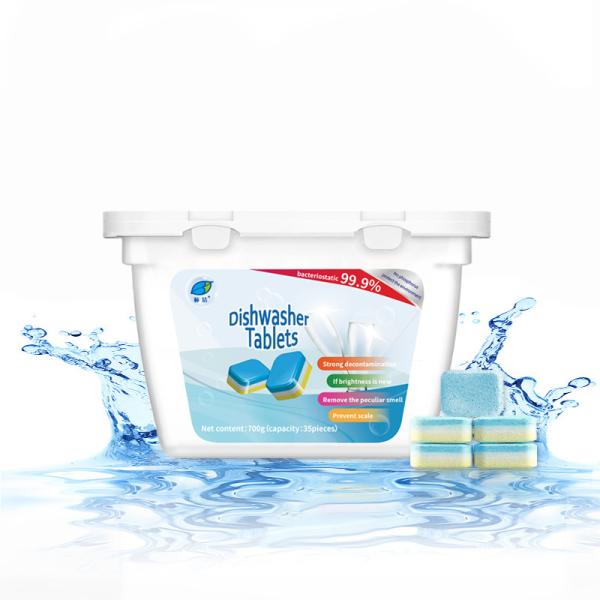 Quality Dishwasher Tablets 2 Layers Solid Household Power cleaning block for Effective for sale