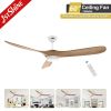 china 60 Inch Ceiling Fan With Wooden Blade And Dimmable Light Bldc Motor Energy
