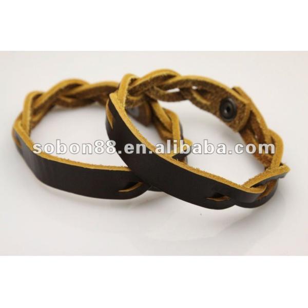 Quality Hot Sale adjustable personalized fashion custom leather bracelets for sale
