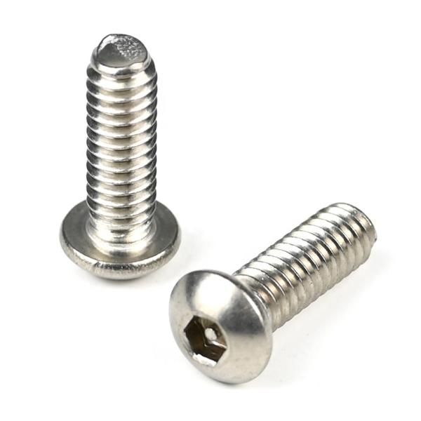 Quality Stainless Steel 304 Button Head Allen Tamper Resistant Hex Full Thread Machine Screws for sale