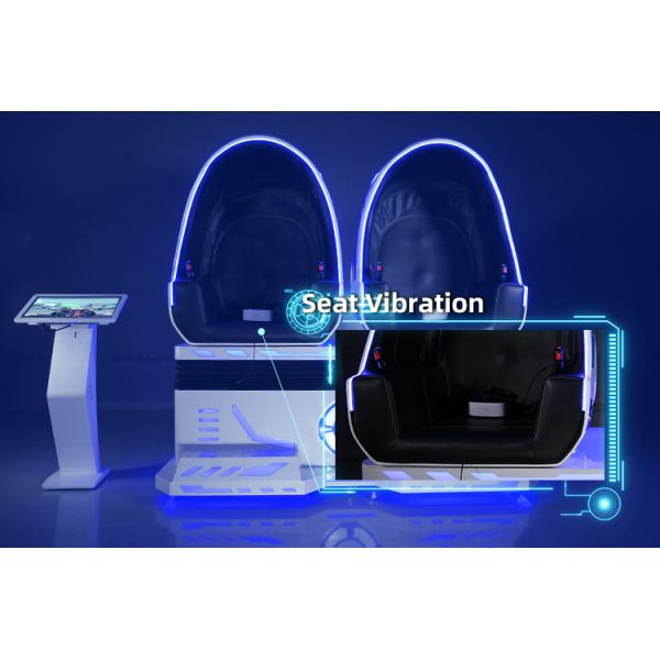 Quality Game Egg 9D VR Cinema 2500W Motion Simulator Chair For 2 Seats for sale