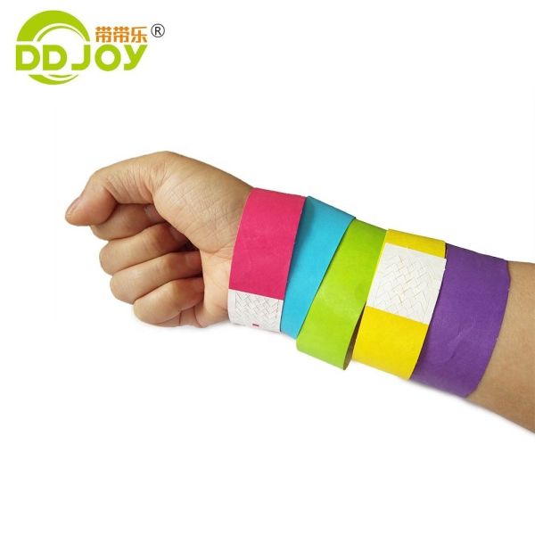 Quality DDJOY Custom Tyvek Material Party Unisex 3/4 Inch Wristbands Unisex Party for sale