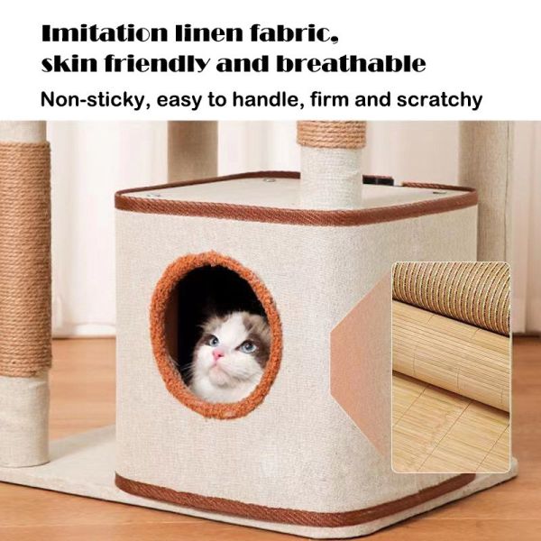 Quality Customizable Easy Assembly Cat Tree with Sisal Scratcher and Activity Dens for sale