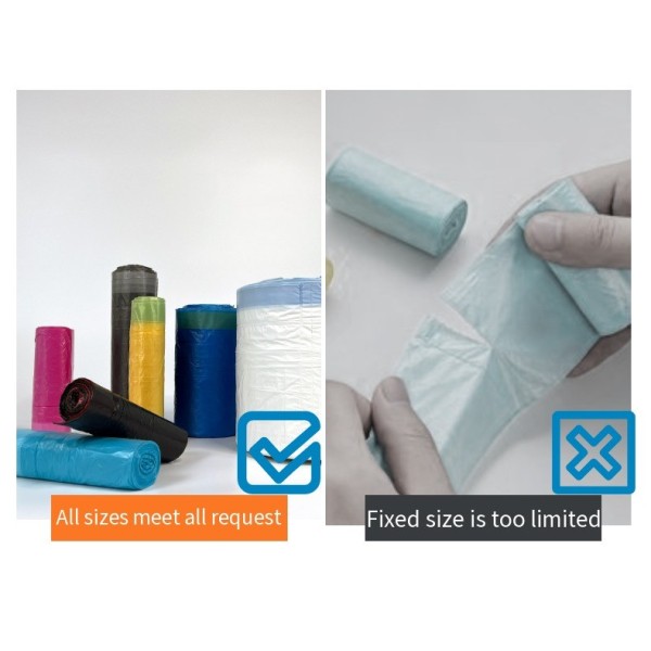 Quality Customized Logo Plastic Garbage Bags On Roll For Convenient Waste Collection for sale