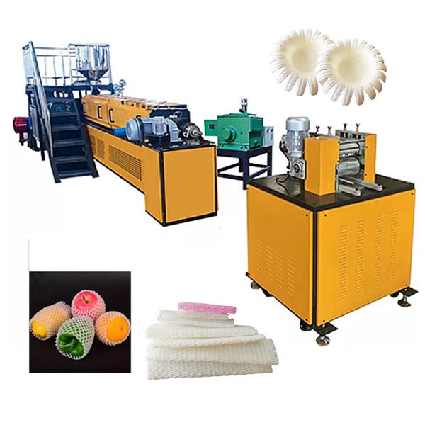 Quality 30kg 75 Plastic expanded EPE foaming fruit net making machine for sale