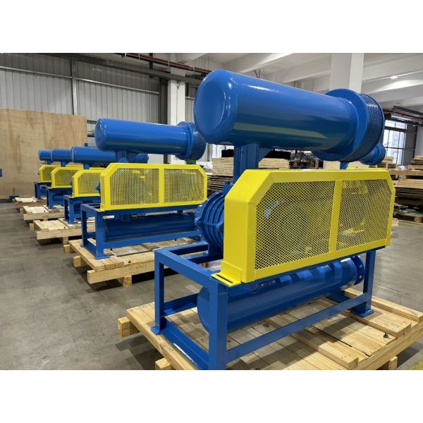 Quality Three Lobe Type Rotary High Pressure Roots Blower High Efficiency 60-100kpa for sale