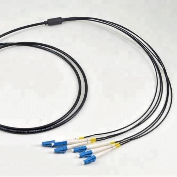 Quality Outdoor Tactical Armored Fiber Optic Patch Cord 12 Cores LC/UPC To ST/UPC Single for sale