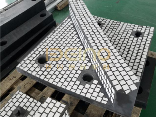 Quality Corrosion Resistance Rubber Ceramic Liners Light Weight Ceramic Wear Plates for sale