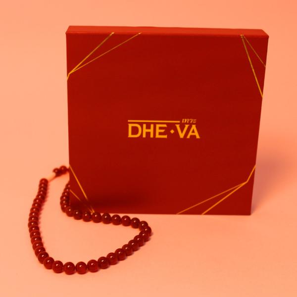 Quality Magnetic Necklace Jewelry Packaging Box Red Gold Foil for sale