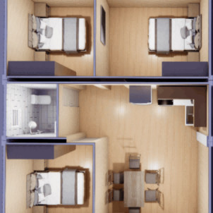 Quality Prefab Modular Housing Detachable Multiple Single Bedroom Container House for sale