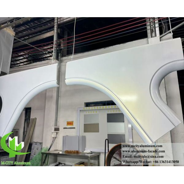 Quality Double Curved Shape Aluminum Cladding Panels with Powder Coated Finish and for sale
