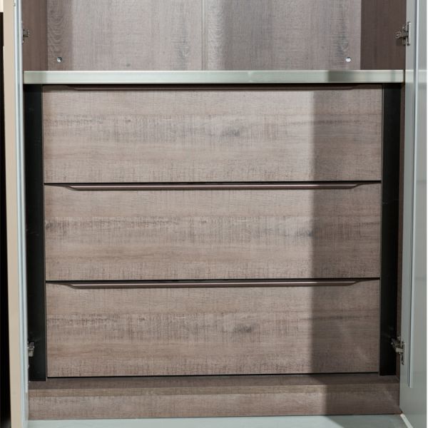 Quality Acrylic Face Modern Wardrobe Closets Modern Clothes Cabinet With Drawers for sale