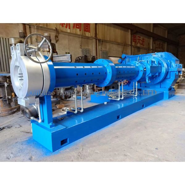 Quality Cold Feed Vacuum Rubber Extruding Machine Single Compound Microwave Vulcanizatio for sale