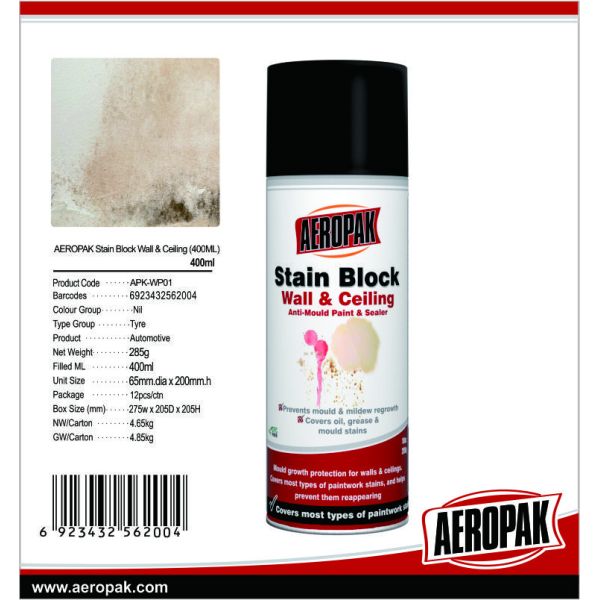 Quality Stain Block Aerosol Spray Paint Wall / Ceilling Anti Mould Paint Dry Place Storage for sale