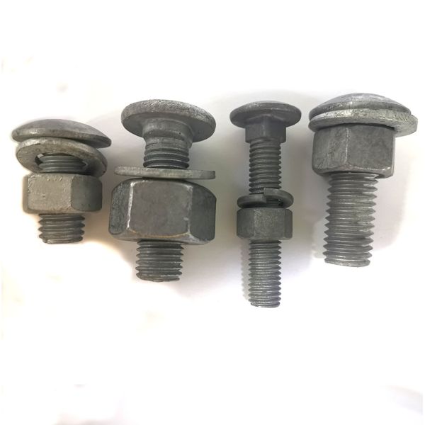 Quality Custom Round Head Bolts Electro Galvanized Guardrail Bolts for sale