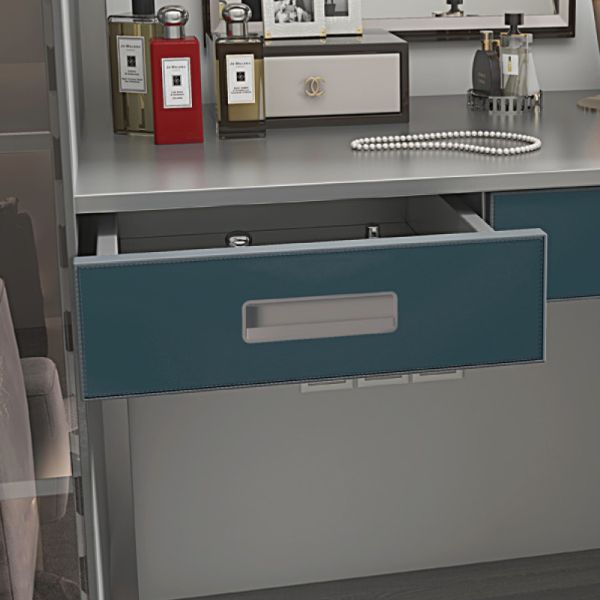 Quality ENF Certified Teal PVC Drawer Front Panel With Recessed Handle Eco Friendly MDF for sale
