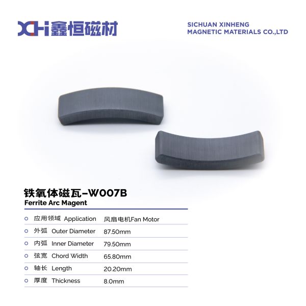 Quality High Quality Floor Fan Motor Tile Shape Permanent Ferrite Magnet W077B for sale