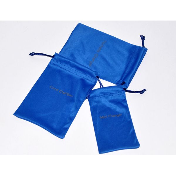 Quality Silkscreen Small Microfiber Sunglasses Bag , TUV Drawstring Glasses Pouch for sale