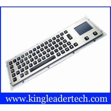 Quality Waterproof Illuminated Metal Keyboard With Touchpad And 64 Led Backlit Keys for sale