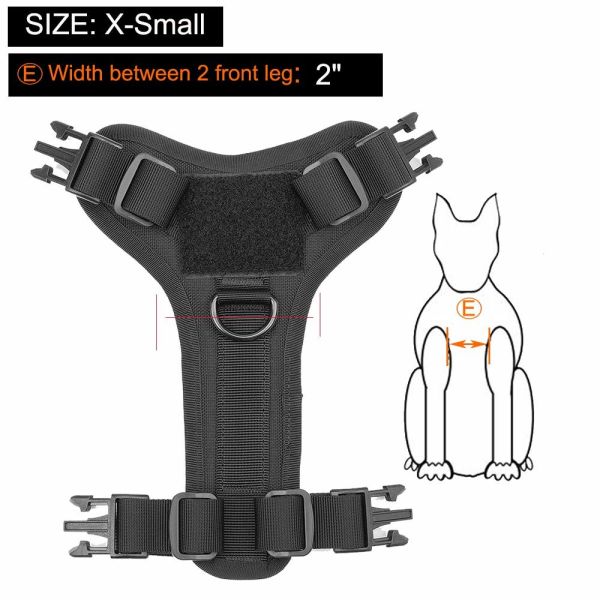 Quality 1050D Nylon Tactical Dog Chest Harness With No Pulling Front Clip Leash for sale