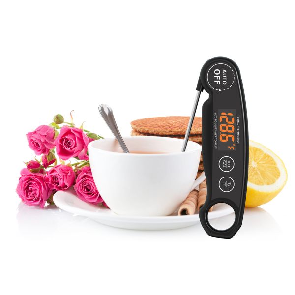Quality Foldable Digital Thermometer For Cooking Meat USB CE RoHS LED Display for sale