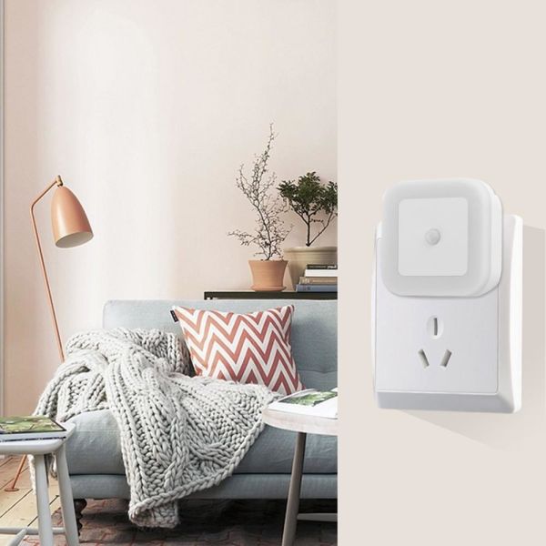 Quality 3 Modes 1W ABS 50000hours Wall Plug In Motion Sensor Light for sale