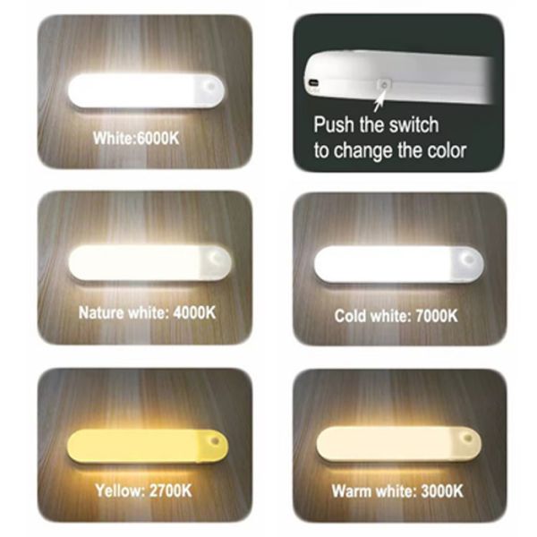 Quality Rechargeable Lithium Battery Led Motion Sensor Light Dimmable Cabinet Light for sale