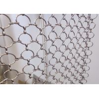 Quality Gold Fireproof Chainmail Ring Mesh Curtain 3.8mm-50mm Aperture for sale