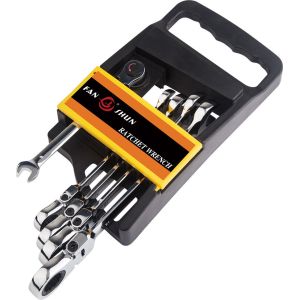 Quality Anti Rust 5PCS 40CR ratcheting Open End Wrench for sale
