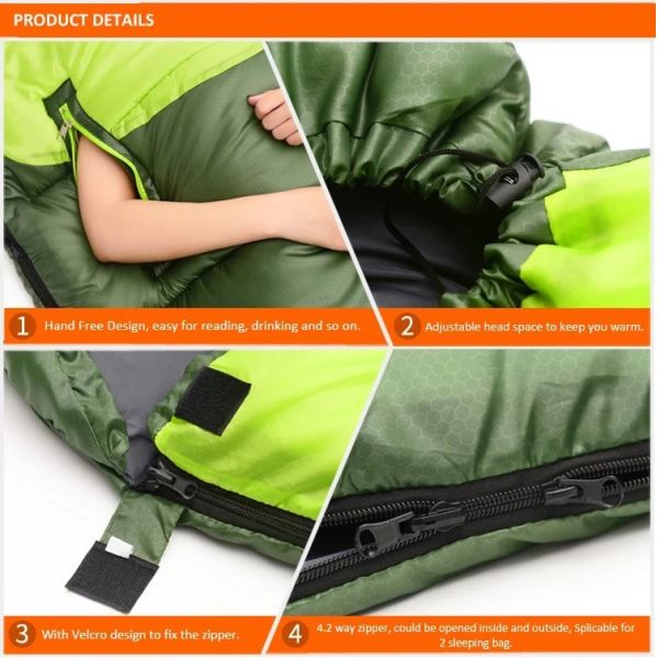 Quality Wearable Hand Free 220*75cm Polyester Sleeping Bag for sale