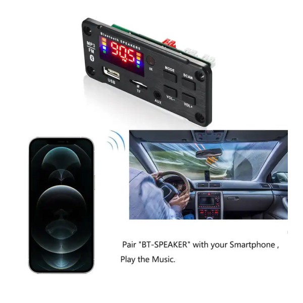 Quality 2x25W 50W MP3 Player Bluetooth Audio Module Board Remote Control Wireless Sound for sale