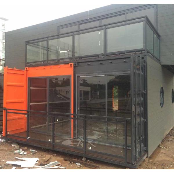 Quality Matt Exterior Finishing Two Story Prefab House / Luxury Prefab Container House for sale