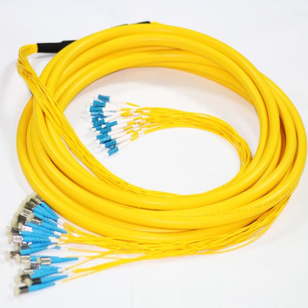 Quality 24 Cores Pre Terminated Fiber Optic Cable D4 To LC UPC Pre Installed Multiple for sale