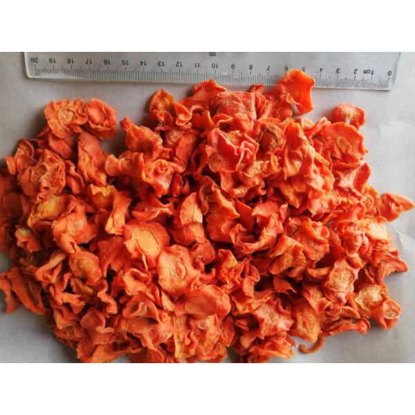 Quality Orange Colour Dried Dehydrated Carrots 10x10x3mm 3x3mm for sale