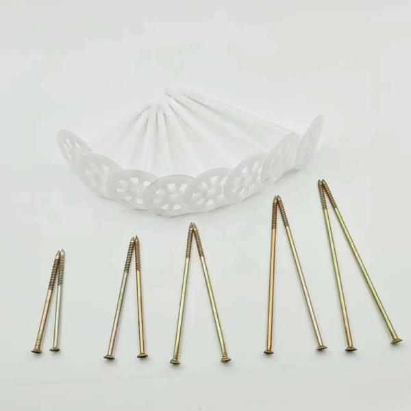 Quality PE/PP Concrete Insulation Nails For House Wall 50mm Head Diameter Weather And for sale
