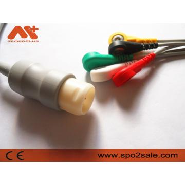 Quality Philips Compatible 5 Lead Snap Direct-Connect ECG Cable - M1736A for sale