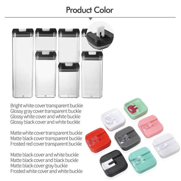 Quality 7 Pcs Plastic Food Airtight Storage Containers With Lids Multiple Size for sale