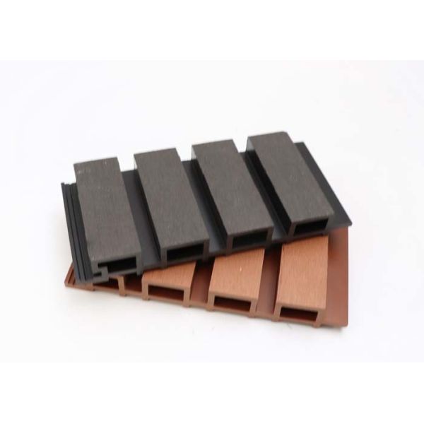 Quality Wood Plastic Composite Exterior Wall Panel Co Extruded Fluted WPC Cladding Panel for sale