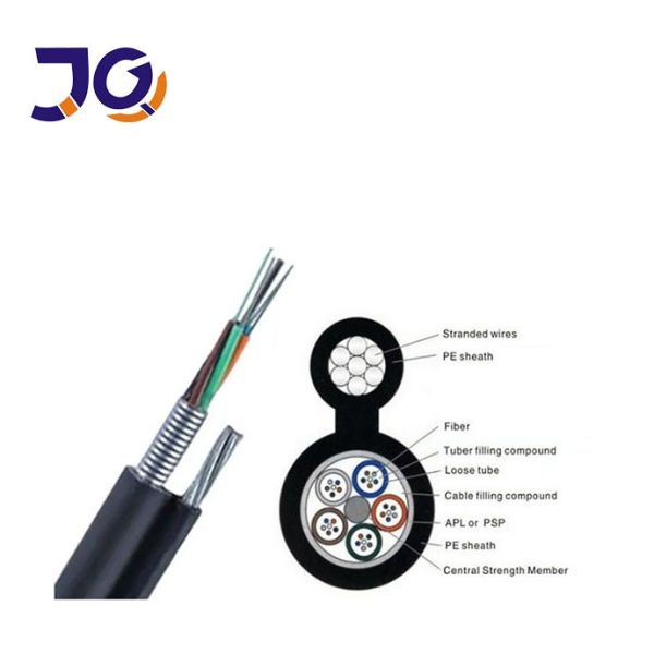 Quality GYTC8S Figure 8 Fiber Optic Cable 24 Core Self Supporting Aerial Communication for sale