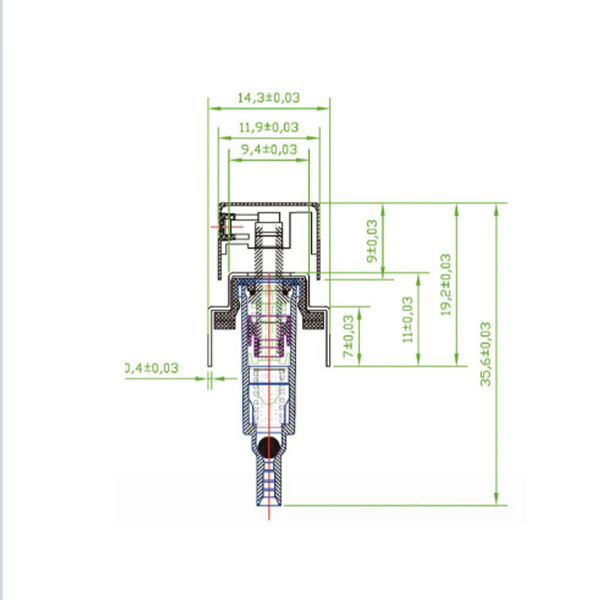 Quality 0.03ml-0.2ml Volume Mist Sprayer Pump Electrolytic Aluminum Precise for sale