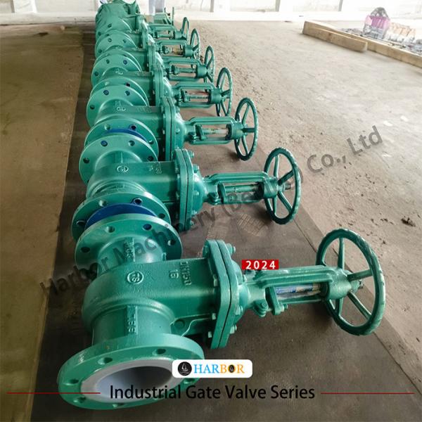Quality Flanged Manual Cast Steel PTFE Lined Sluice Gate Valve Z41F46-16C for Water for sale