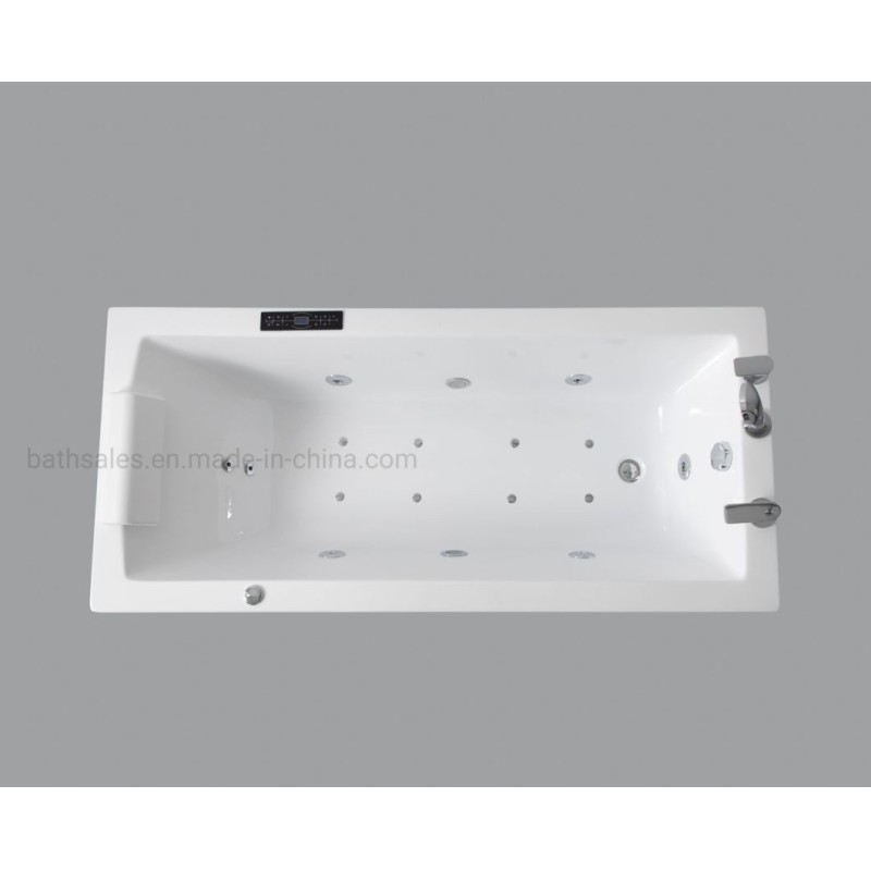 Rectangular 1700mm Hydro Massage Acrylic Bathtub Assembled Panels