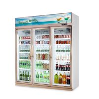 Quality Store Glass Door Freezer 5 Layer And Adjustable Shelf 1630 * 600 * 2120 for sale