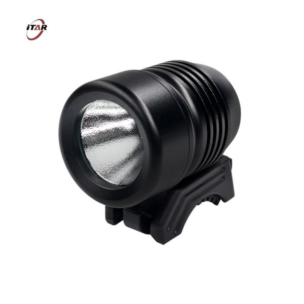 Quality Round Black 2100 Lumen Front Bike Light Long Range Portable for sale