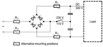 NTC Thermistor for inrush current protection circuit